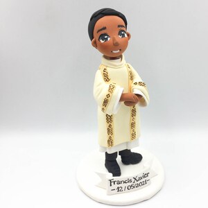 1st Communion Cake Topper, Custom Pastor Figurine, Handmade Priest Cake ...