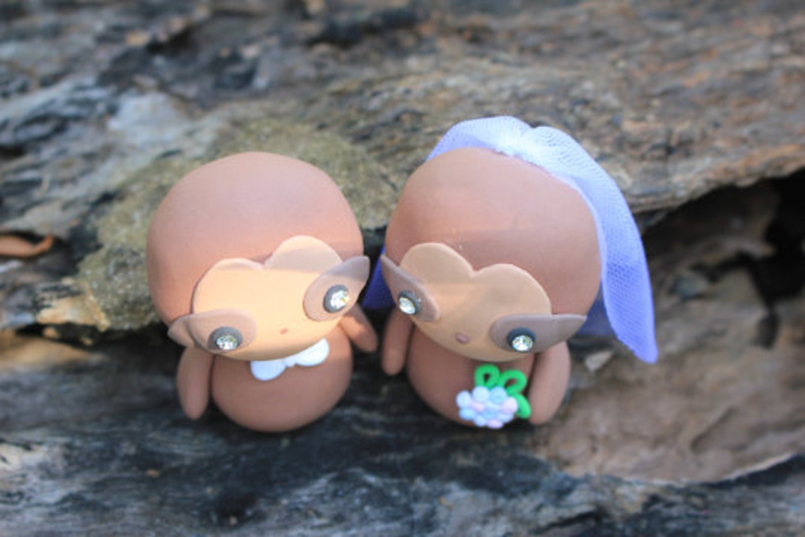 Sloth Wedding Cake Topper Bride and Groom Wildlife Wedding - Etsy