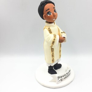 1st Communion Cake Topper, Custom Pastor Figurine, Handmade Priest Cake ...