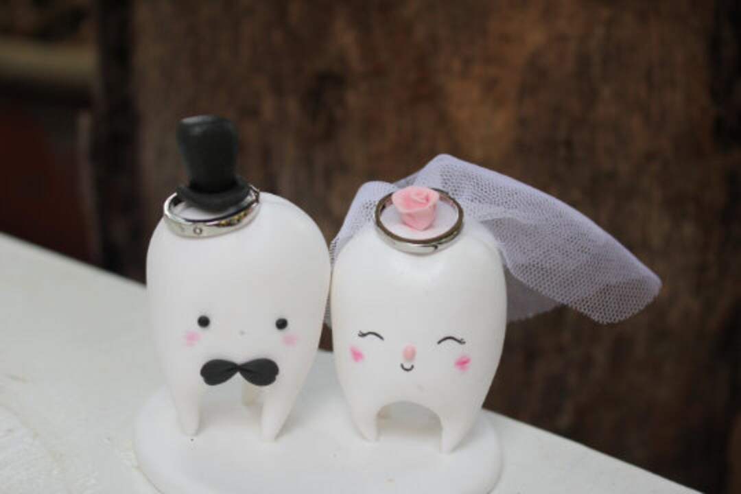 Molar Teeth Wedding Cake Toppers Funny Wedding Cake Topper - Etsy