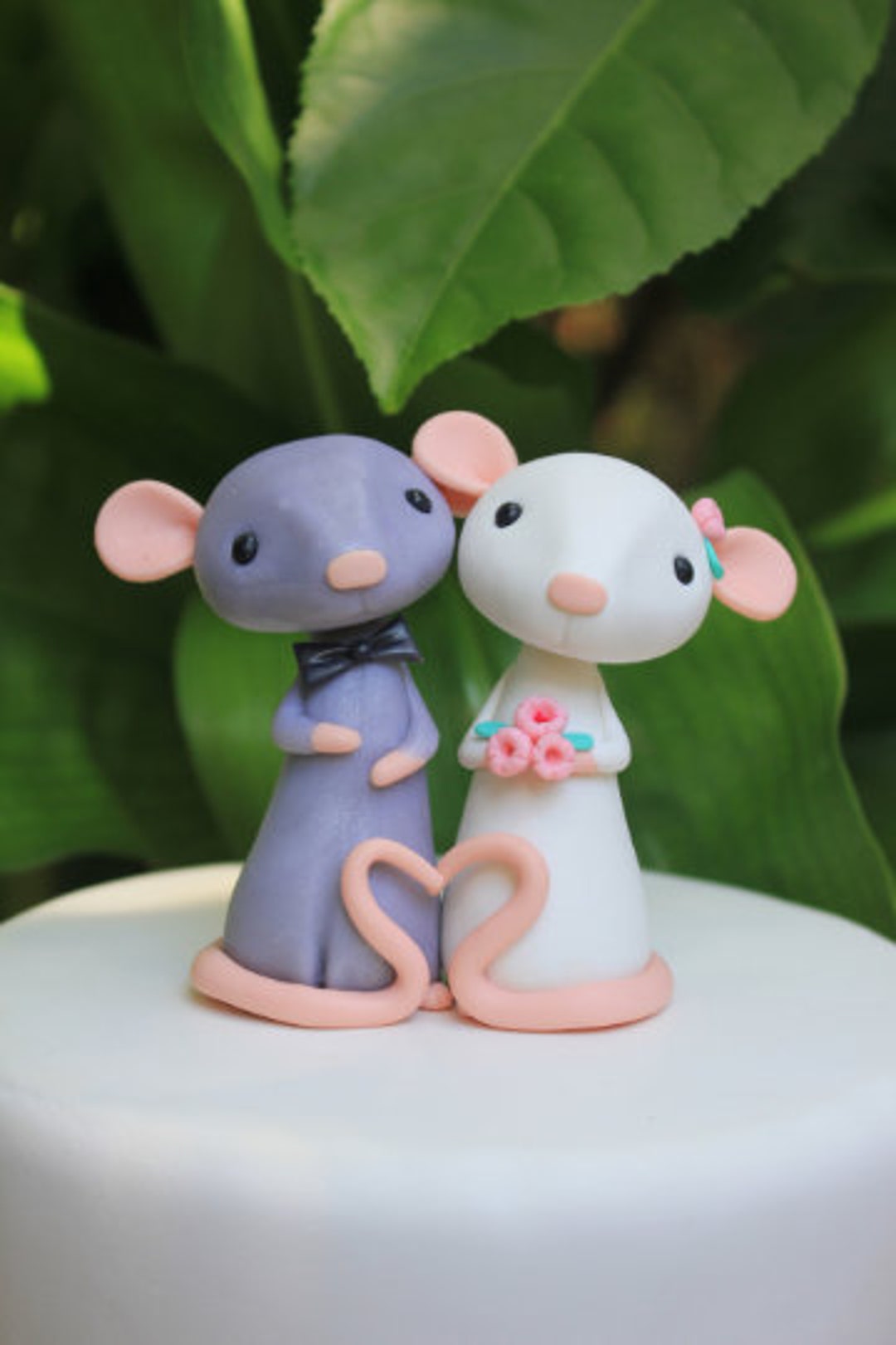 Mouse Wedding Cake Topper Customized Bride & Groom Topper Perfect ...