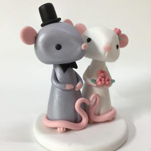 Mouse Wedding Cake Topper- Customized Bride & Groom Topper- Perfect ...