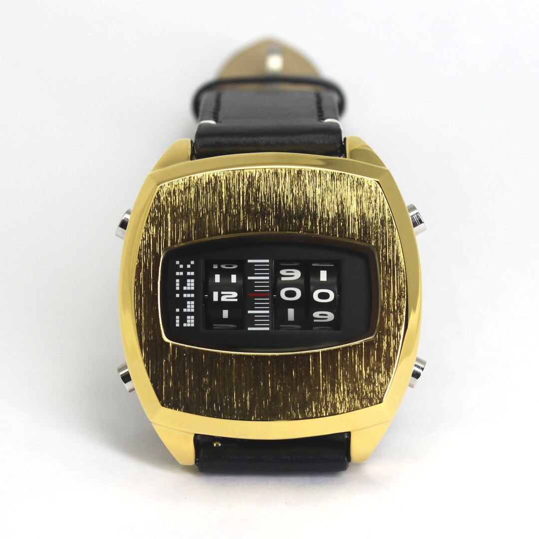 Click Rotar Drum Watch Limited Edition Geniune Leather Strap Japan ...