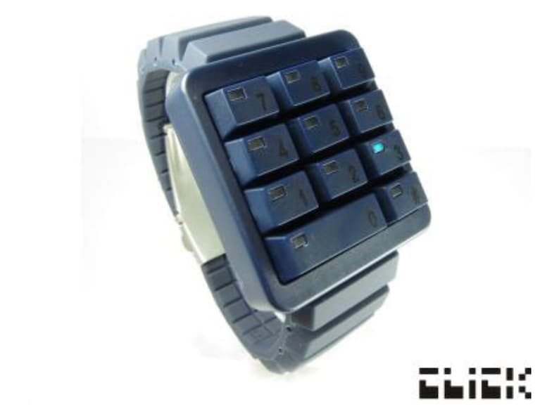 Click Keypad Watches, LED LCD Digital Unisex Unique Special Gift Men ...