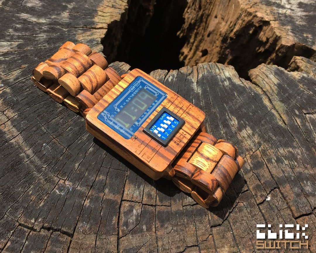 Computer DIP Switch LCD Wood Watch Unique Collectible Items Rare in the ...