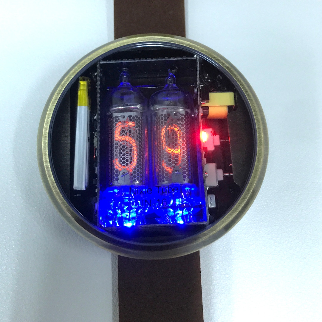 Rare Font Nixie Tube Watch Unique Vintage Russia Tubes Cold Cathode ...