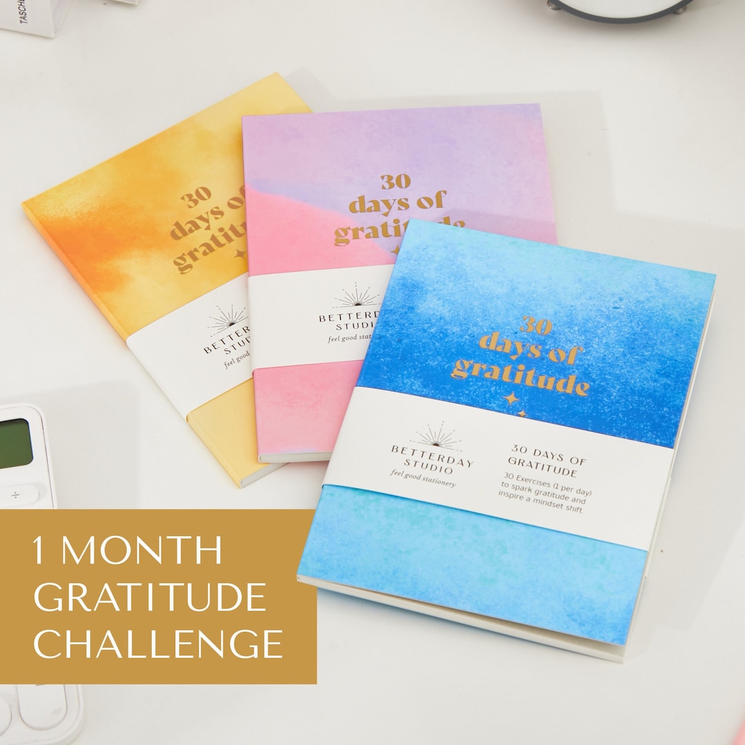 1 MONTH Gratitude Journal for Mindfulness and Gratitude 30 Day Notebook ...
