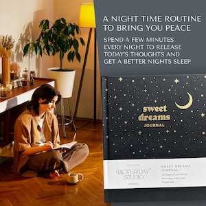 Evening Reflection Journal, Sweet Dreams Journal, Night Time, Bedtime ...
