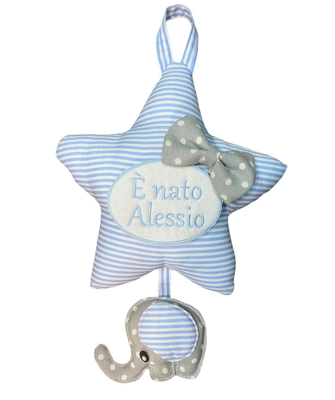 Baby Birth Bow Star Elephant With Personalized Name Baby Boy Birth ...