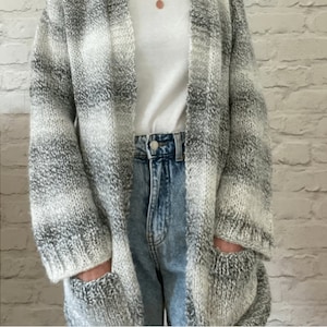 The BEGINNINGS Cardigan Knit Pattern | Beginner Knitting Pattern - Etsy