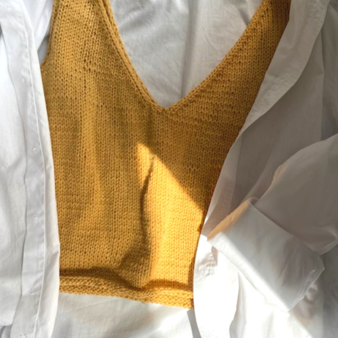 Knitting Pattern HIBISCUS V Neck Tank Top - Etsy