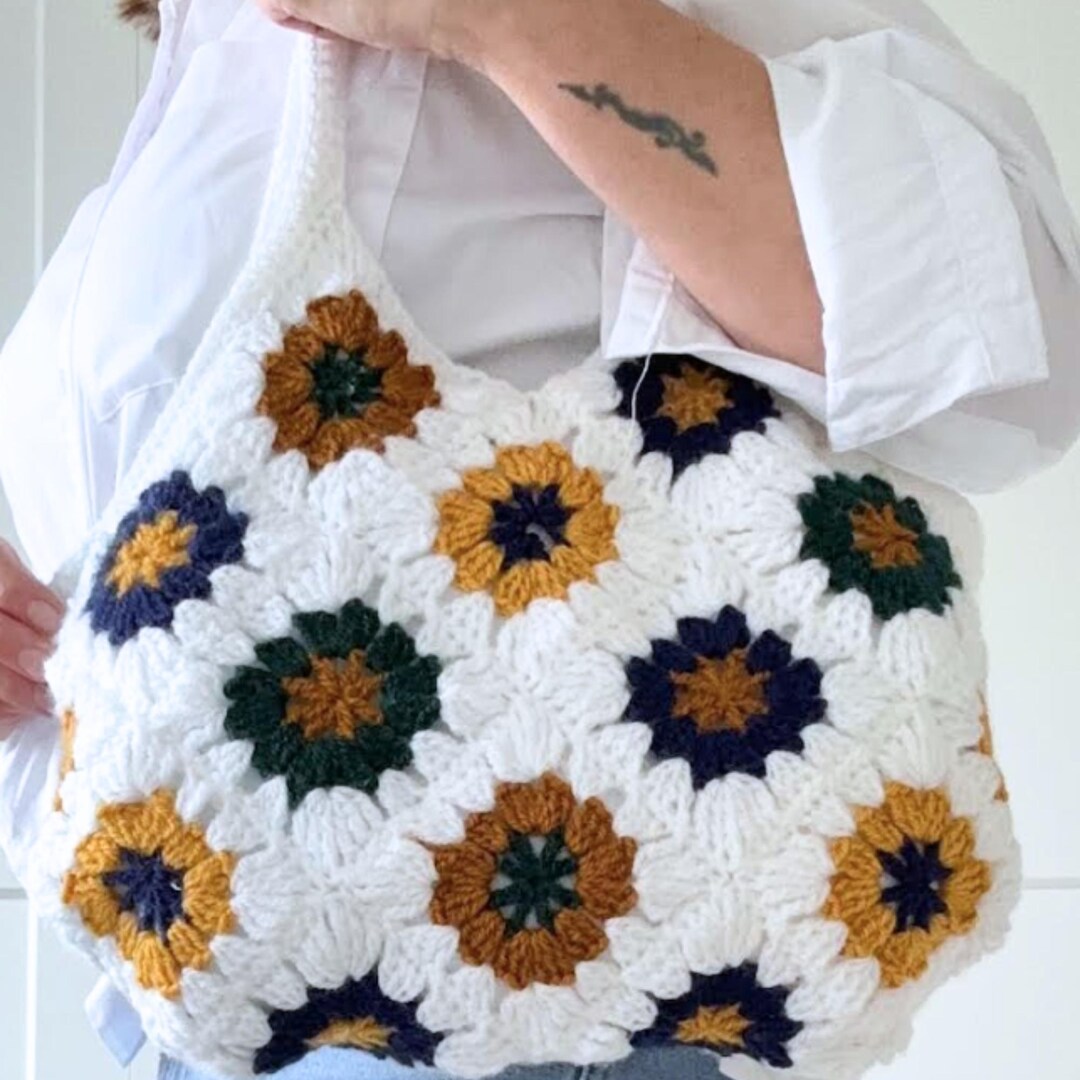 The CARNIVAL Granny Square Tote Bag Oversized Slouch Bag - Etsy