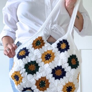 The CARNIVAL Granny Square Tote Bag | Oversized Slouch Bag - Etsy