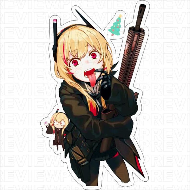 Girls Frontline m4 Sopmod ii Anime Digital Clip art Sticker | Etsy