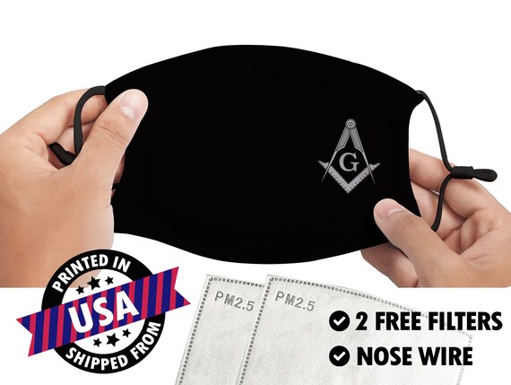 Masonic Face Mask / Masonic Symbol Mask / Freemason Mask / | Etsy