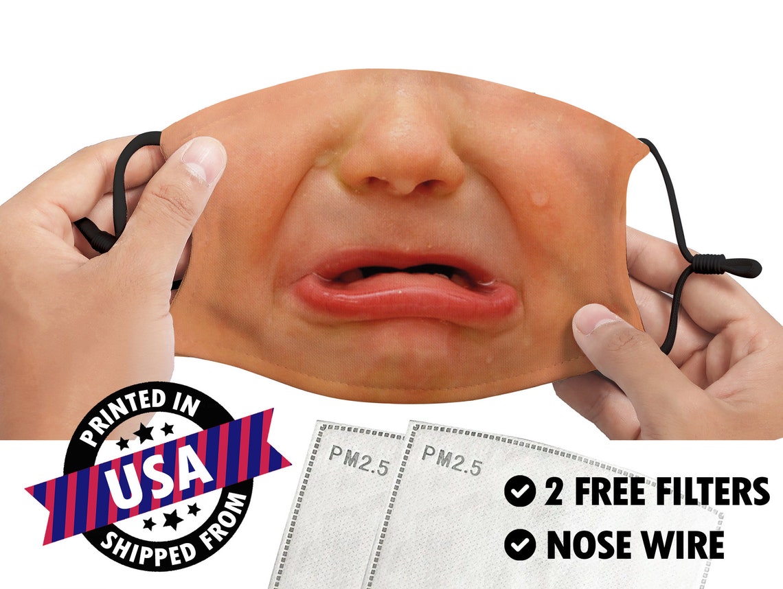 Crying Face Mask / Crying Baby Mask / Child Mouth Face Mask / | Etsy