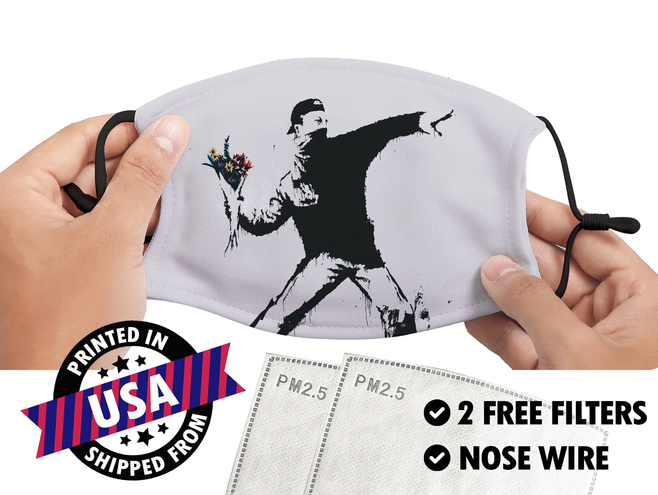 Banksy Face Mask / Street Art Mask / Protest Mask / Graffiti | Etsy