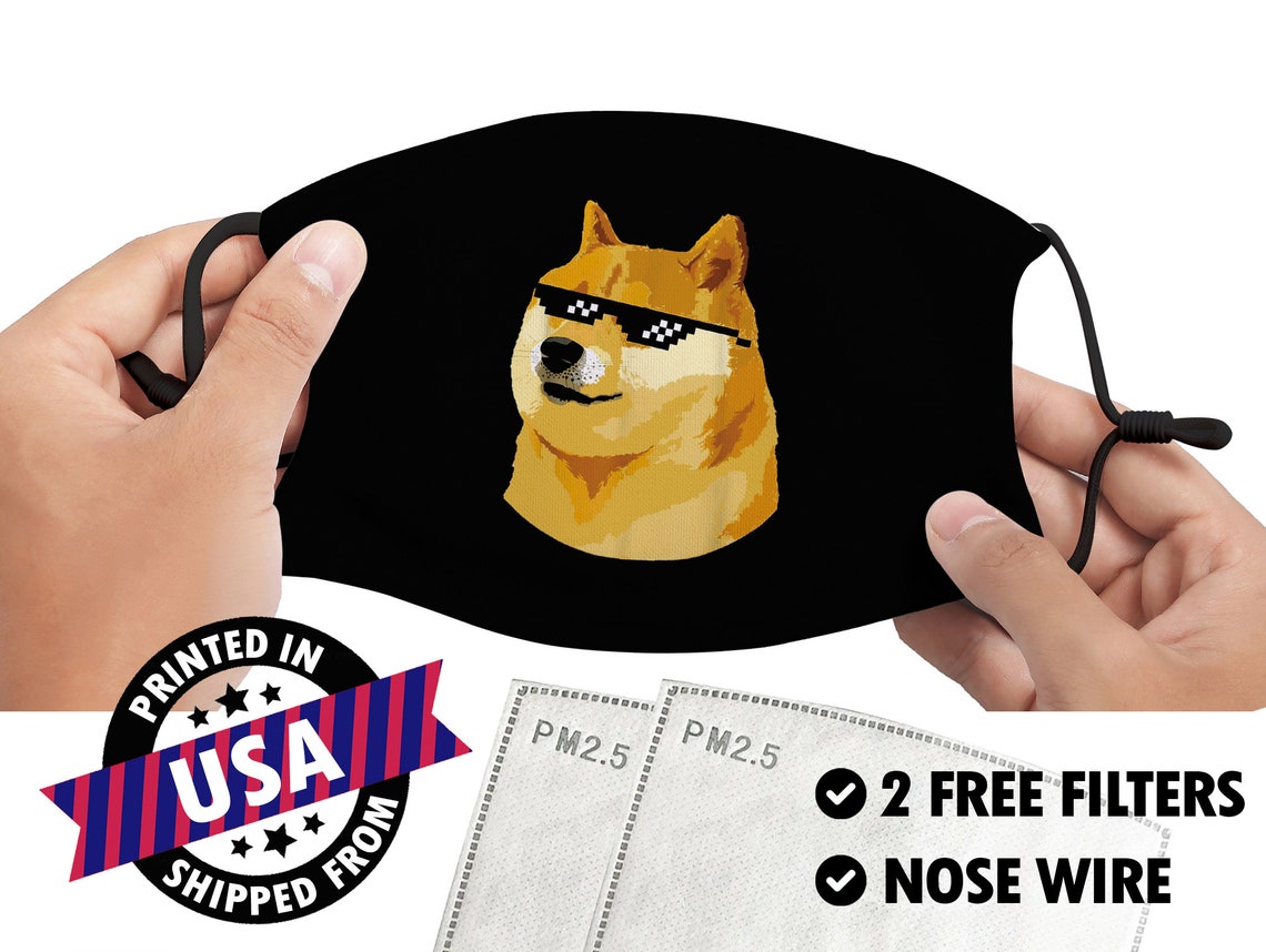 Doge Meme Face Mask / Doge Face Mask / Shiba Inu Face Mask / | Etsy