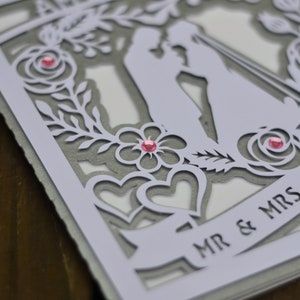 Personalised Wedding Papercut Card - Etsy