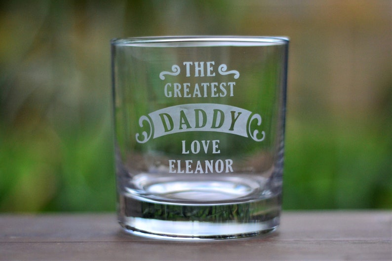 Personalised Father's Day Glass Daddy Dad Stepdad - Etsy