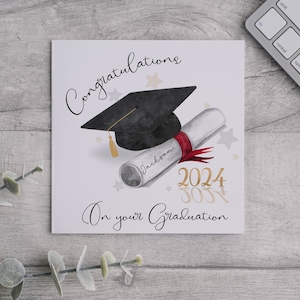 Personalised Graduation Card - Graduation Card With Cap & Scroll ...