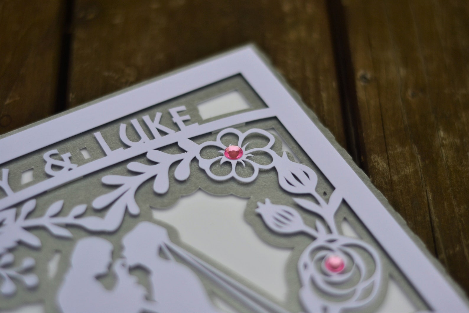 Personalised Wedding Papercut Card | Etsy