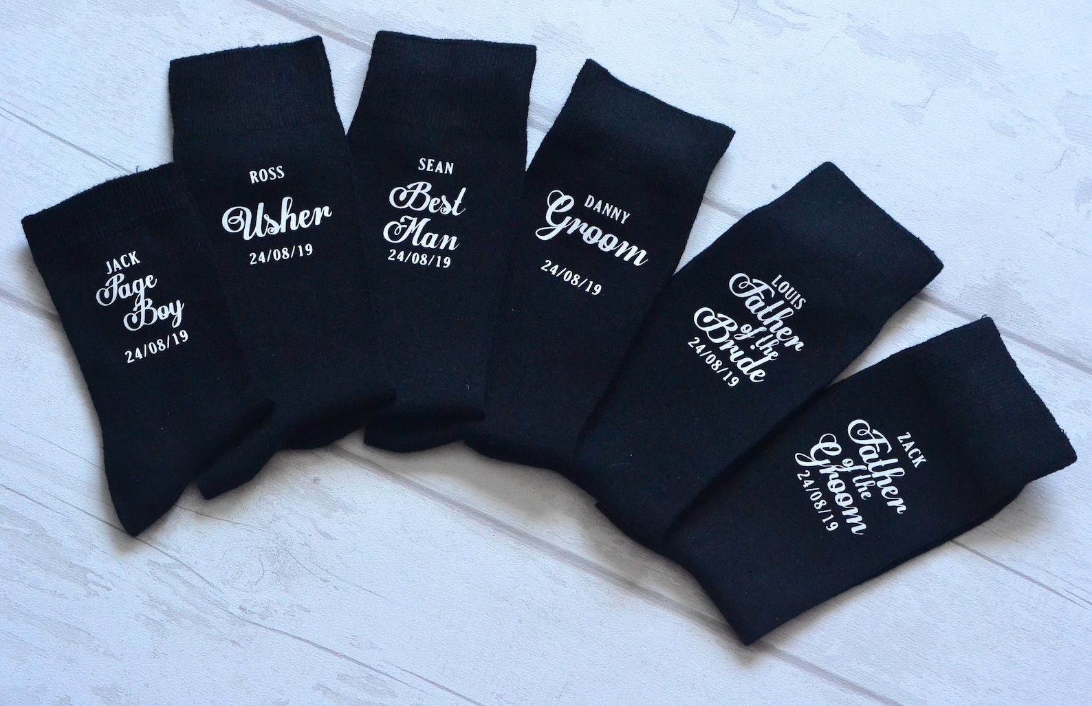 Personalised Wedding Socks Groom Page Boy Best Man Groomsman Gift - Etsy