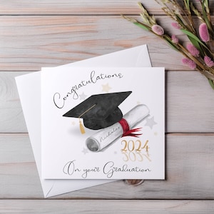 Personalised Graduation Card - Graduation Card With Cap & Scroll ...