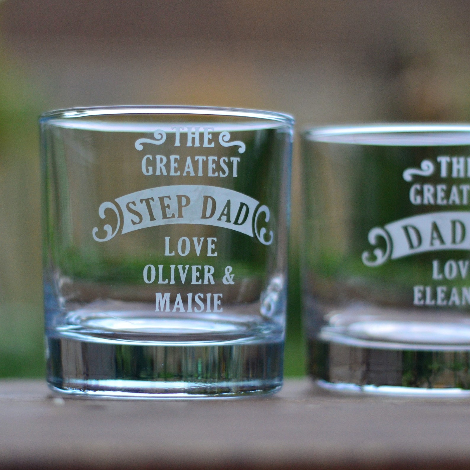 Personalised Father's Day Glass Daddy Dad Stepdad - Etsy