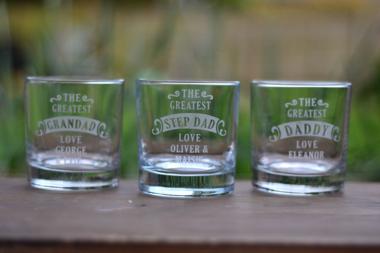 Personalised Father's Day Glass Daddy Dad Stepdad - Etsy
