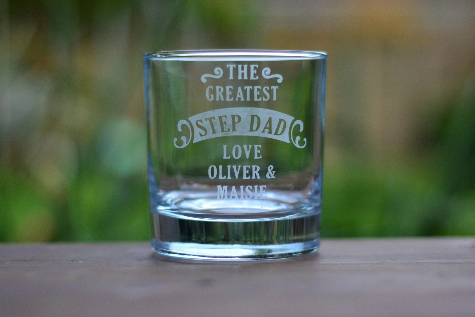 Personalised Father's Day Glass Daddy Dad Stepdad - Etsy