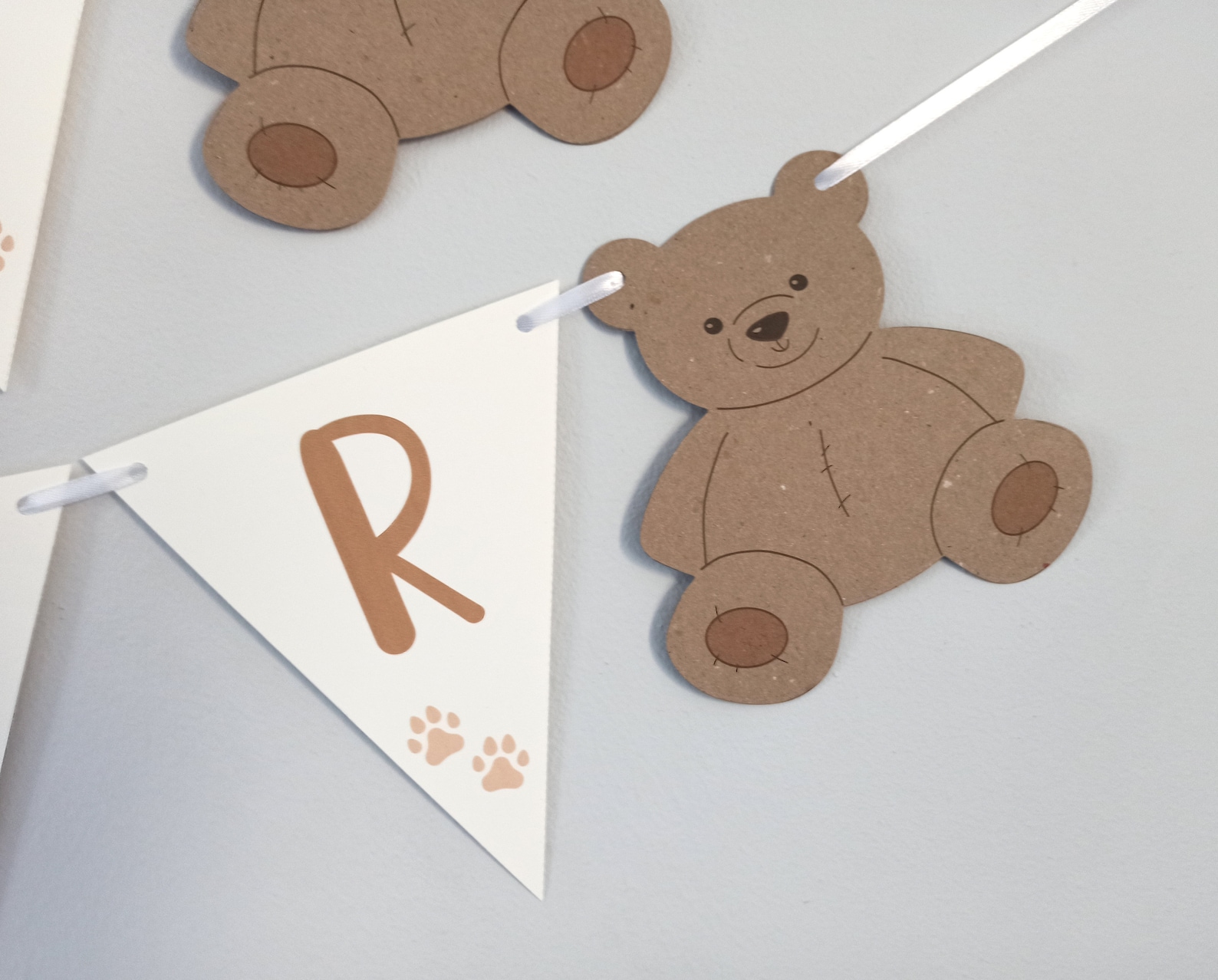 Teddy Bear Themed Baby Shower Personalised Bunting Party Banner ...