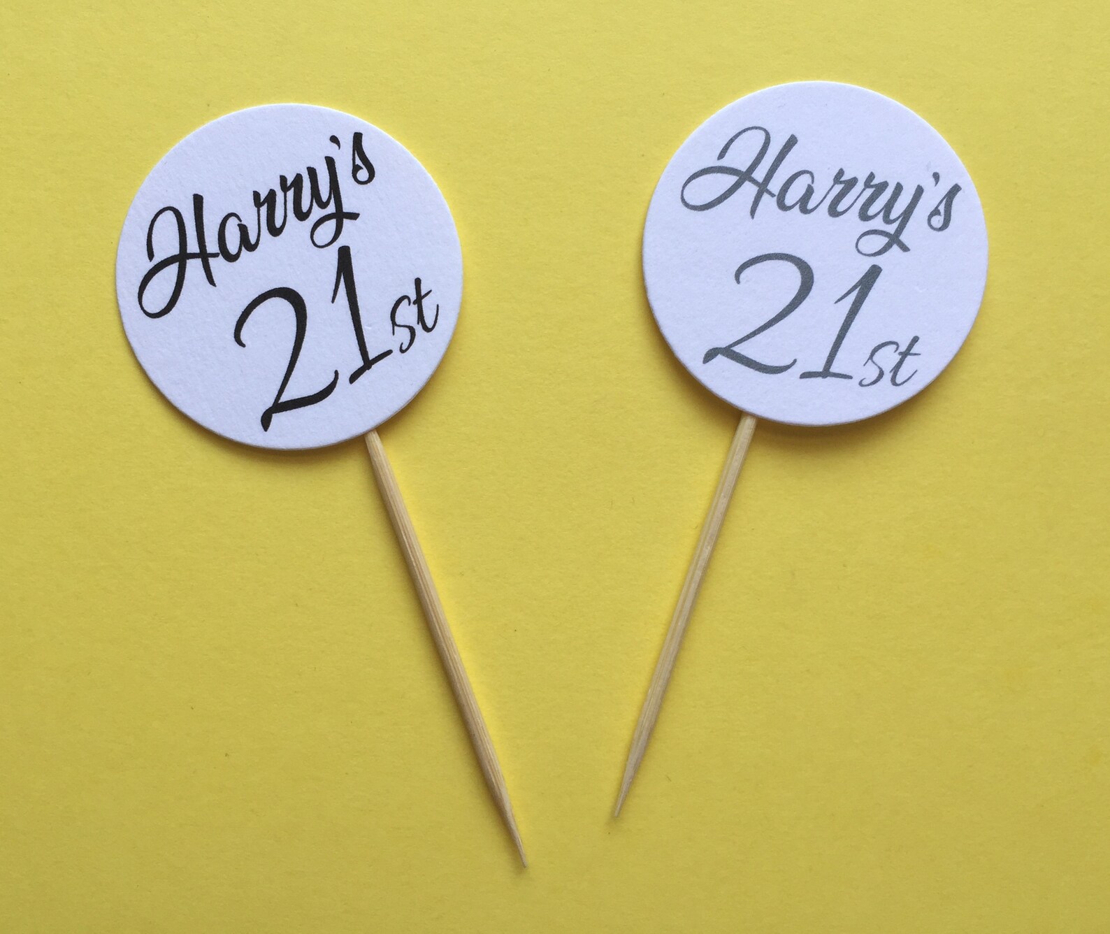 Personalised Circle Birthday Cupcake Toppers Decor Girls Food - Etsy