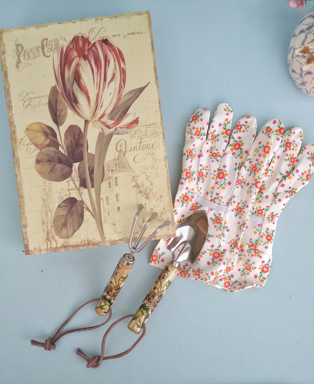 Garden Gift Box, Luxury Botanical Book Box With Gardening Gloves/ Small ...