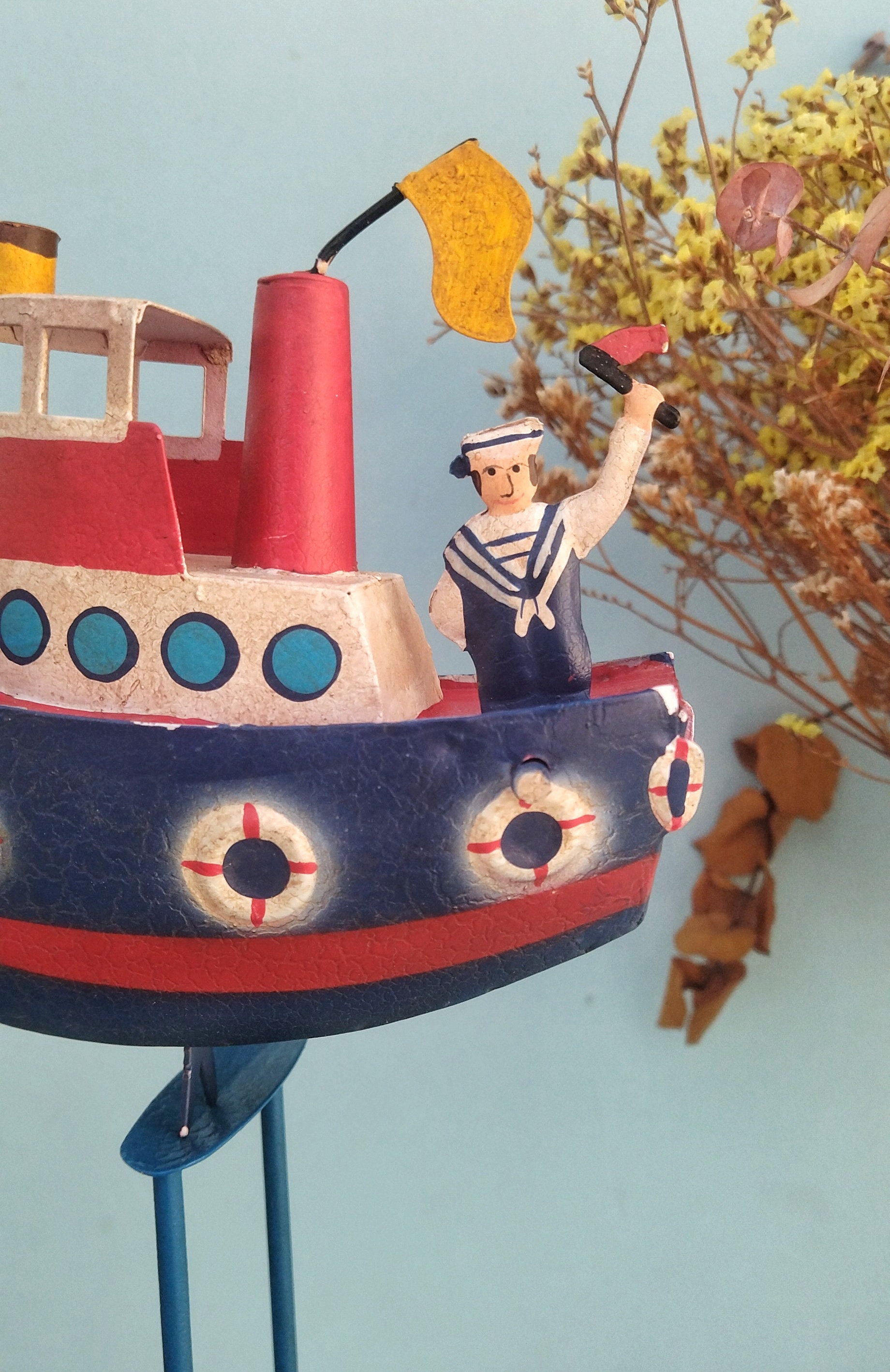 Vintage Aesthetic Boat Pendulum Toy, Coastal Theme Baby Shower ...