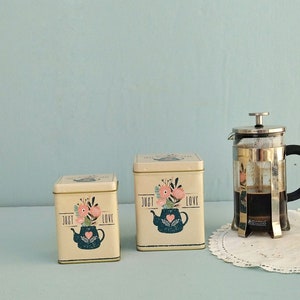 Herbal Tea Box, Loose Leaf Tea Storage, Vintage Style Trinket Tin Box ...