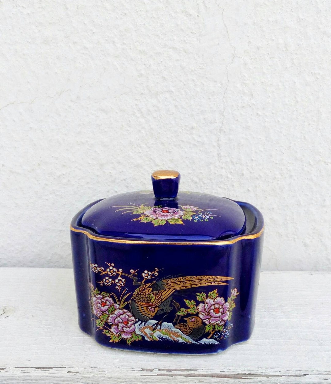 Ceramic Bowl With Lid, Tajimi Pottery, Fuku Arita Porcelain Candy Dish ...