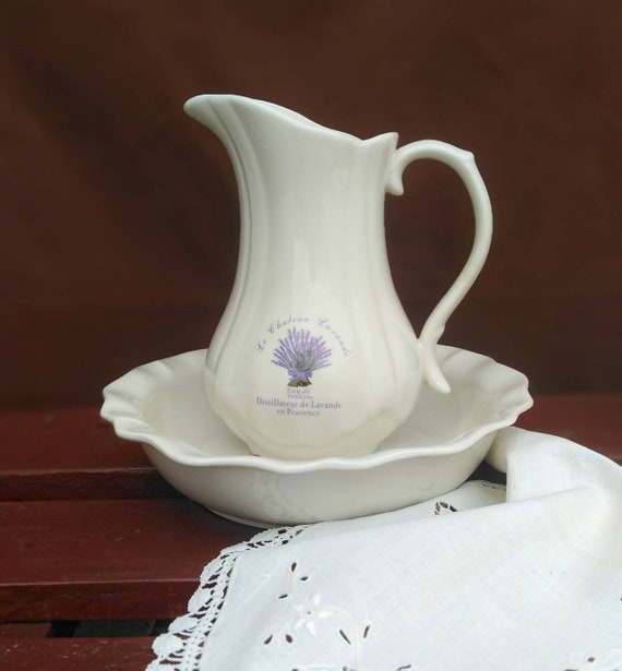 Wash Basin and Water Pitcher Set Porcelain Jug and Face Wash - Etsy