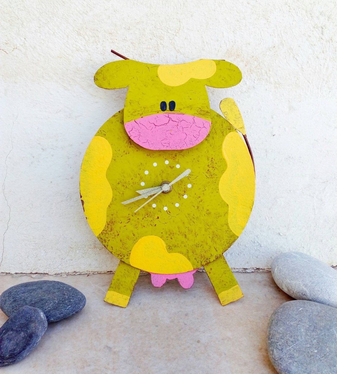 Metal Cow Wall Clock, Farm Nursery Decor - Etsy