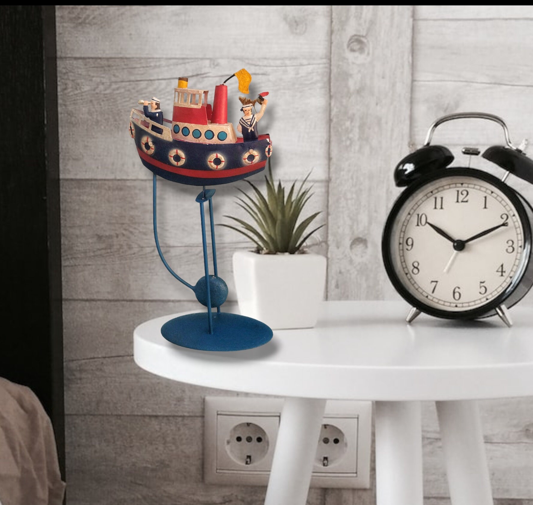 Vintage Aesthetic Boat Pendulum Toy, Coastal Theme Baby Shower ...