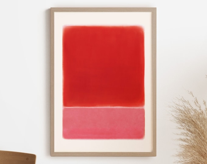 Pink and Red Mark Rothko Print, Mark Rothko Exhibition Print, Mark ...