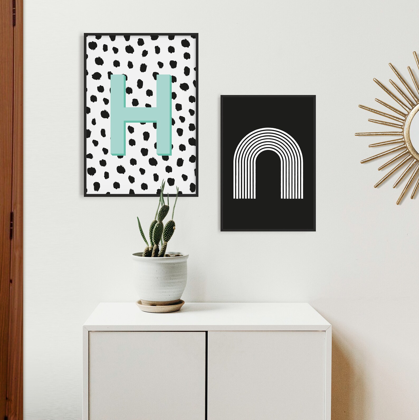 Custom Letter Art Print Monogram Print Personalised Gift | Etsy