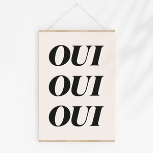 Oui Oui Oui French Themed Quote Print - Etsy