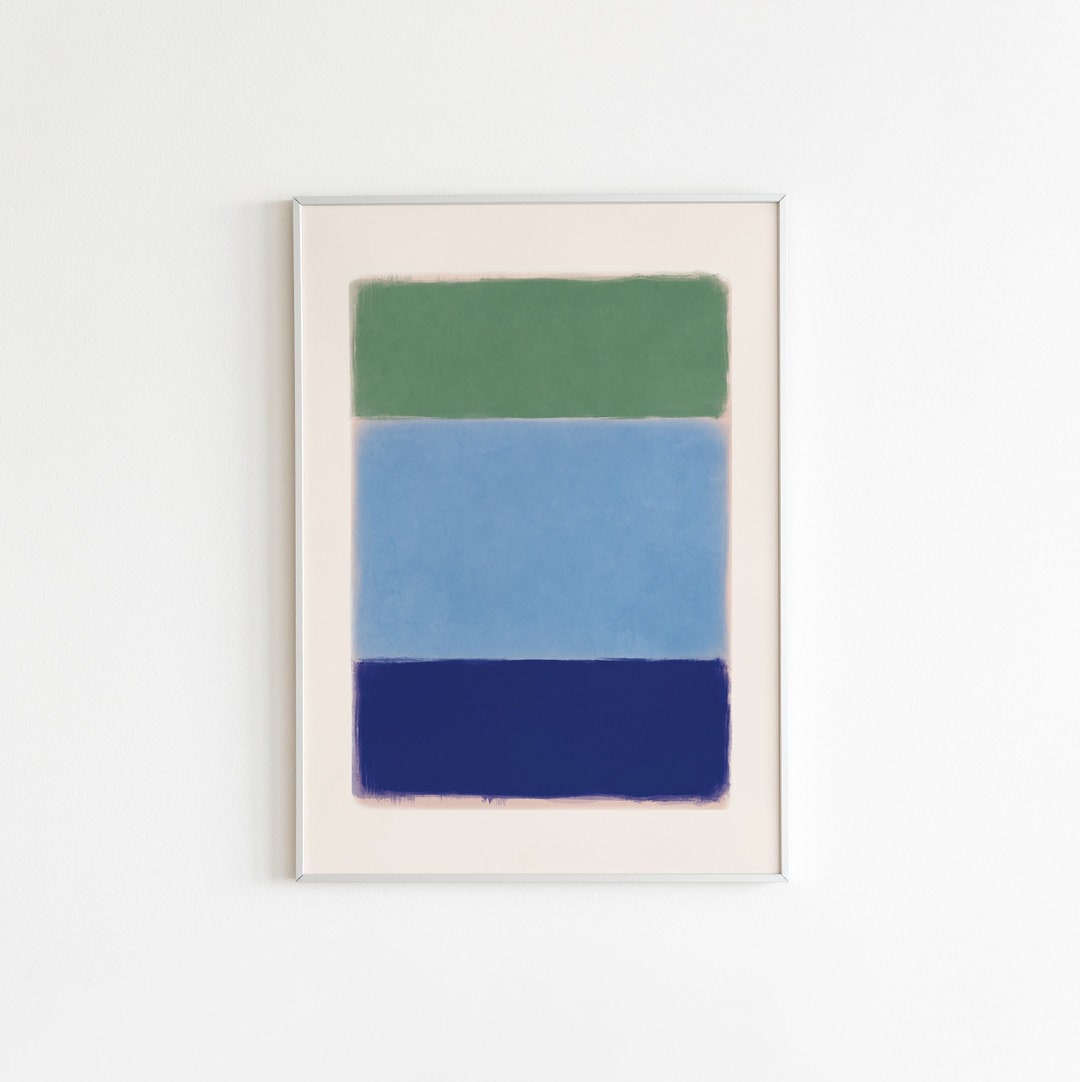 Mark Rothko Print, Mark Rothko Exhibition Print, Blue and Green Mark ...