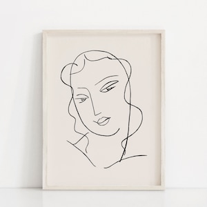 Matisse Face Art Print Matisse Line Drawing Henri Matisse - Etsy UK