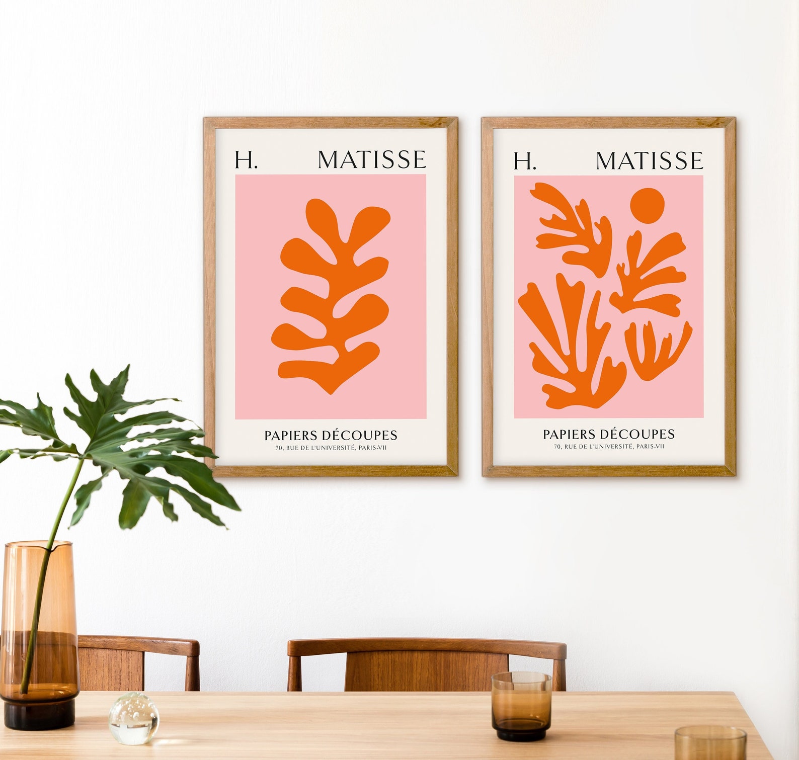 Pink and Orange Matisse Print Set Set of 2 Matisse Prints - Etsy