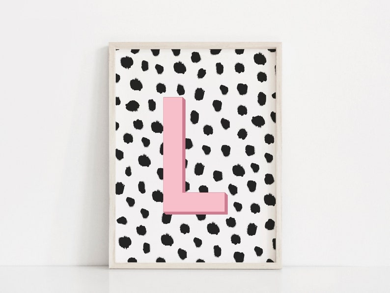 Custom Letter Art Print Monogram Print Personalised Gift - Etsy