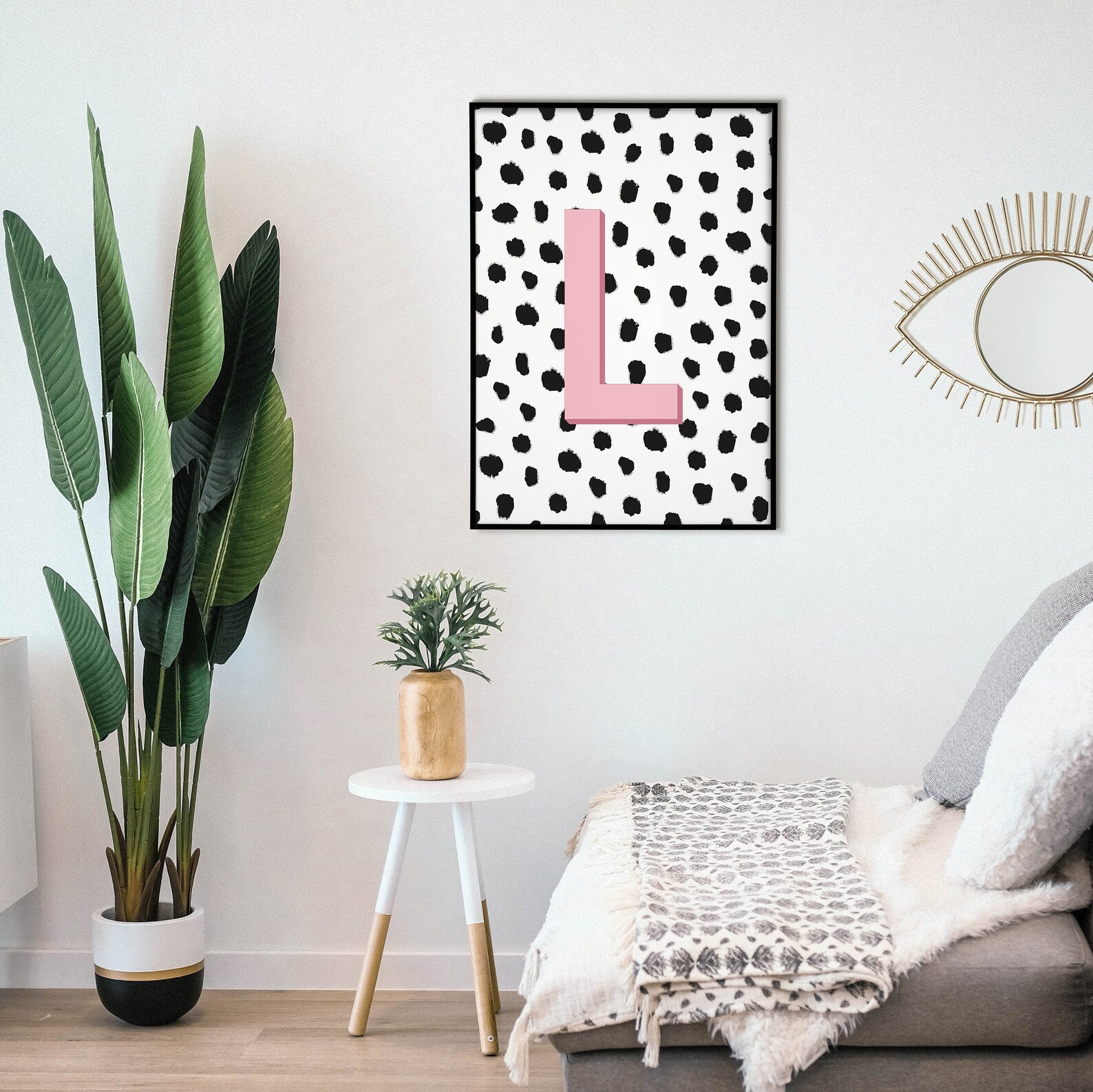 Custom Letter Art Print Monogram Print Personalised Gift - Etsy