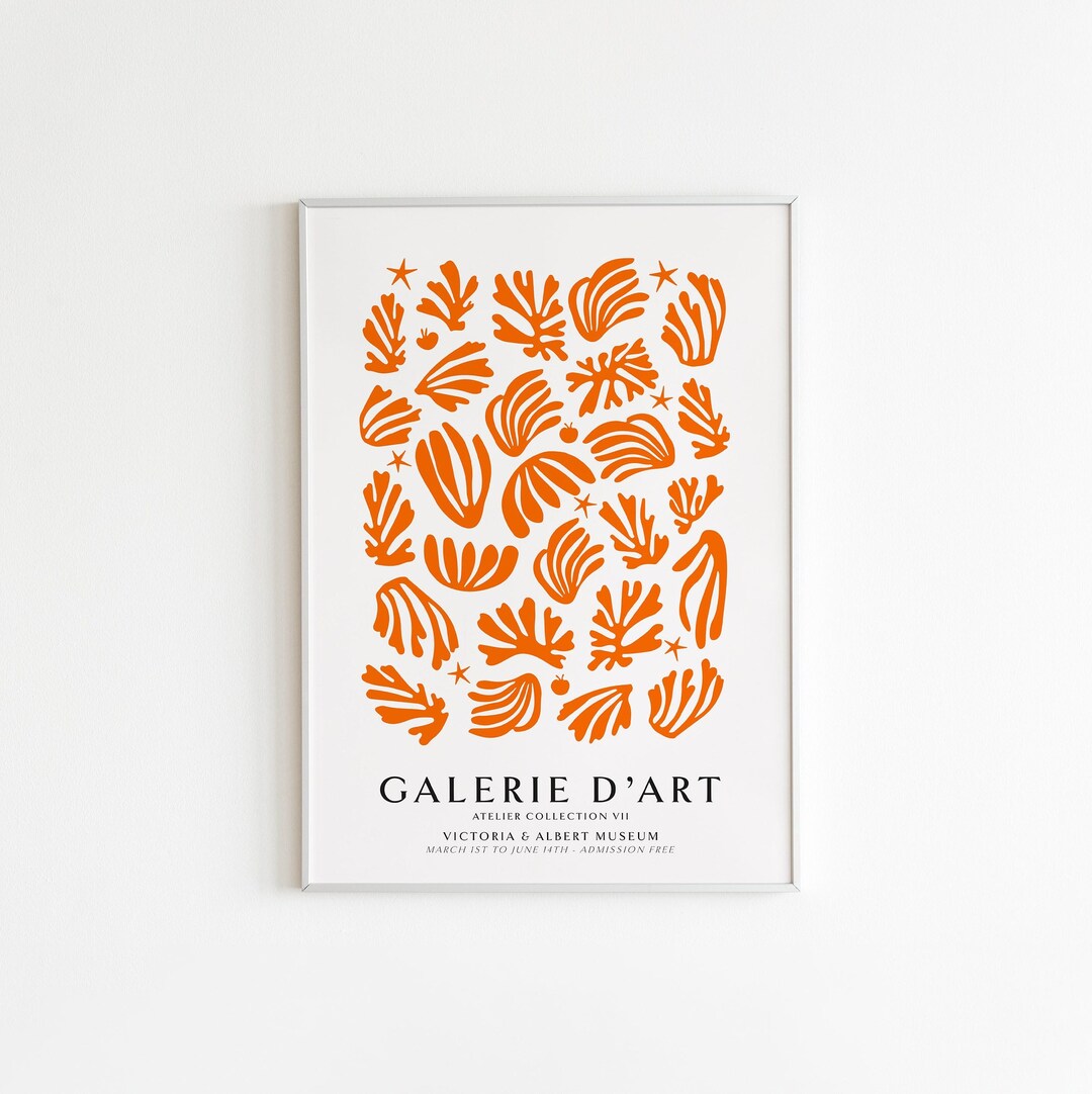 Orange Matisse Print, Matisse Coral Print, Matisse Poster, Matisse ...