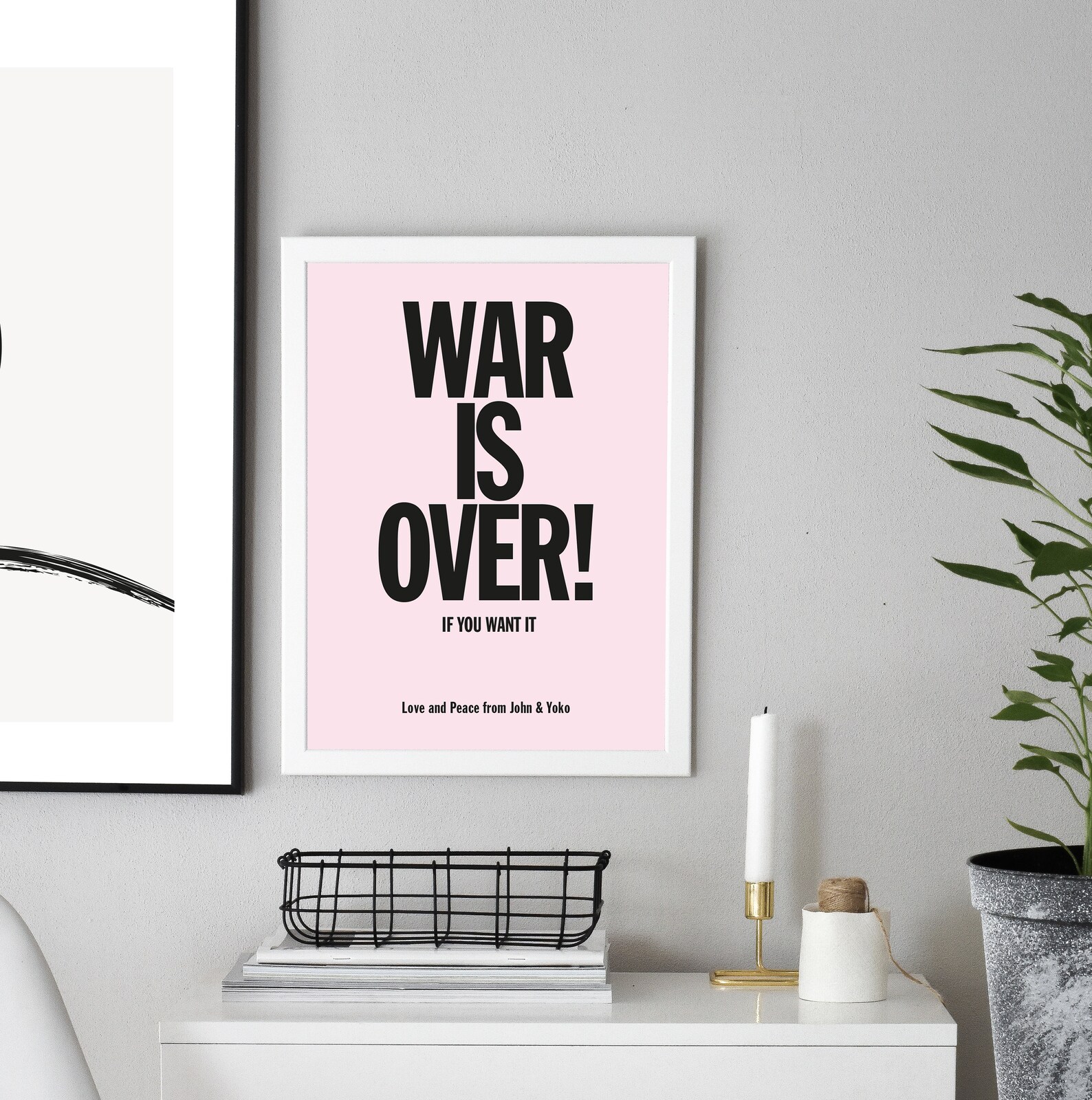 War is Over Art Print Yoko Ono and John Lennon Print Iconic - Etsy